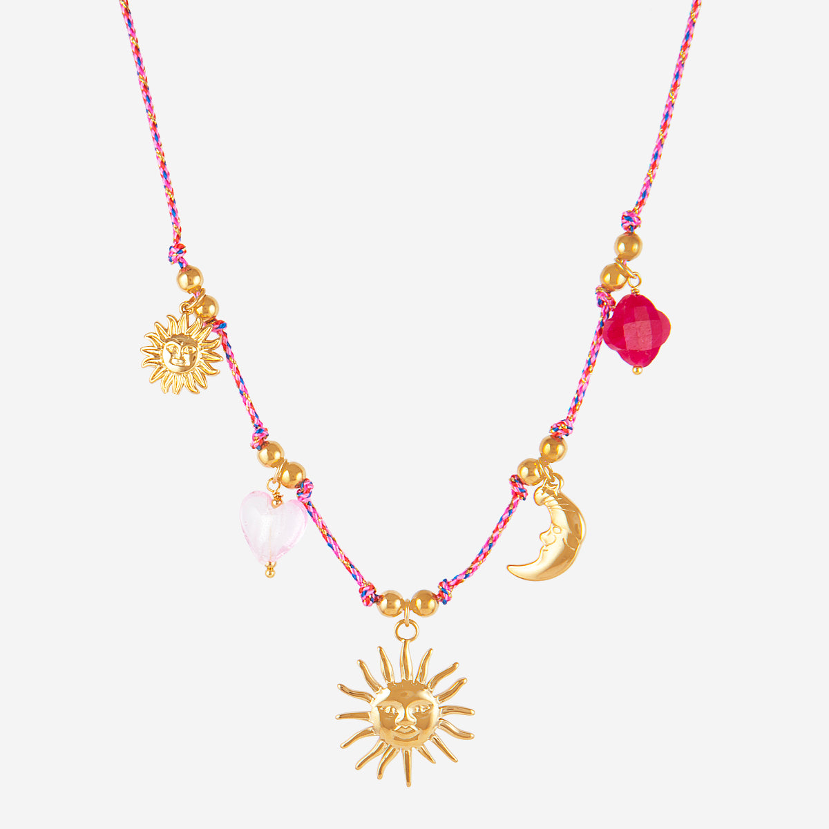 Collier breloque Soleil Lune – APRIZO